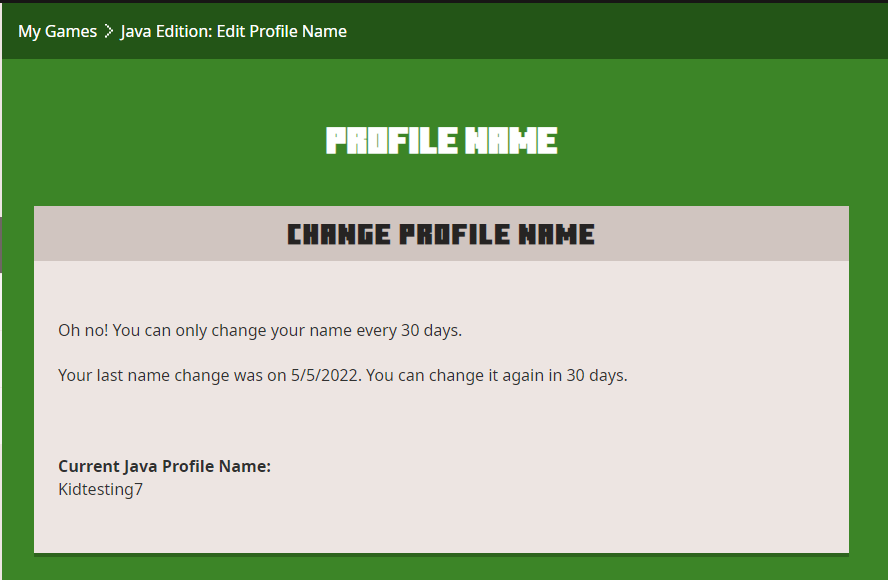 Minecraft Java Edition Profile Name VS Gamertag FAQ Home